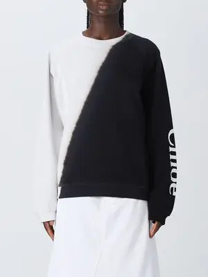 Chloé Sweatshirt In Printed Cotton Black