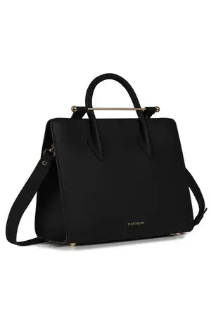 Strathberry Midi Leather Tote - Black