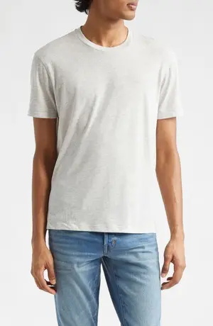 TOM FORD Short Sleeve Crewneck T-shirt - Ig014 Pale Grey