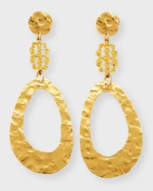 DEVON LEIGH Devon Leigh 18k Gold-Plated Teardrop Earrings