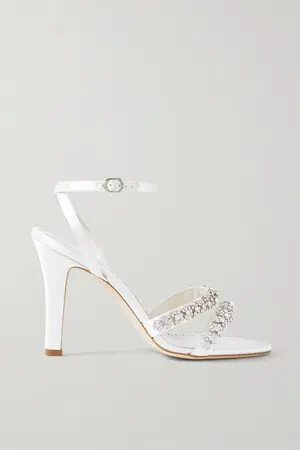 Manolo Blahnik Vedada 105 Crystal-embellished Satin Sandals