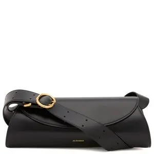 JIL SANDER Cannolo Shoulder Bag - Black