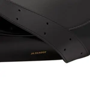 JIL SANDER Cannolo Shoulder Bag - Black
