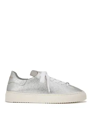 Sam Edelman Poppy Lace Up Sneakers - Silver Leather
