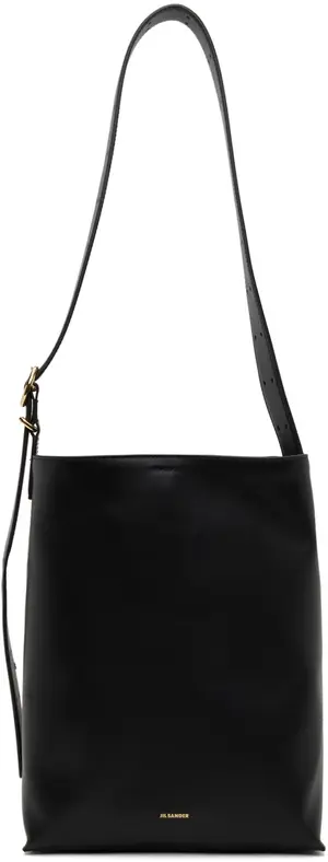 JIL SANDER Jil Sander Black Cannolo Tote - 001 Black