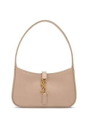 Saint Laurent SAINT LAURENT Le 5 À 7 Leather Hobo Bag - Dark Beige