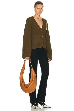 Khaite August Hobo Bag In Tan