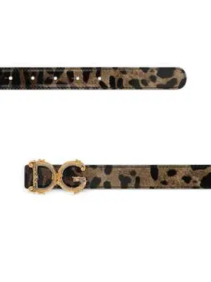 Dolce & Gabbana Dg Buckle Leopard-print Belt