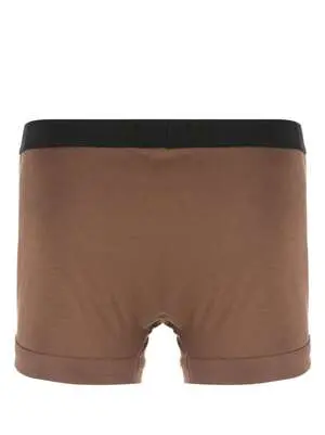 TOM FORD Logo-waistband Stretch-cotton Boxers - Brown