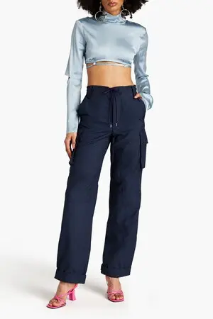 Jacquemus Mentallo Cropped Satin Top