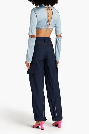 Jacquemus Mentallo Cropped Satin Top