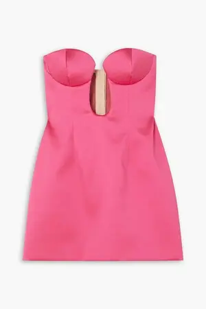 Magda Butrym Strapless Satin-twill Mini Dress
