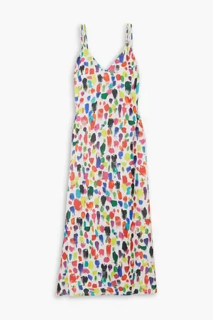 CHRISTOPHER KANE Printed Crepe Midi Dress
