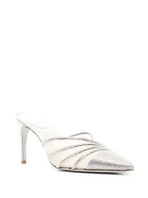 Rene Caovilla Bridal 80mm Crystal-embellished Mules