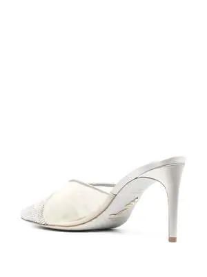 Rene Caovilla Bridal 80mm Crystal-embellished Mules