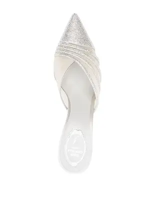 Rene Caovilla Bridal 80mm Crystal-embellished Mules