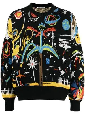 Palm Angels Starry Night Jacquard Jumper