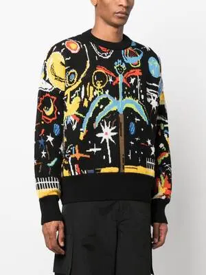 Palm Angels Starry Night Jacquard Jumper