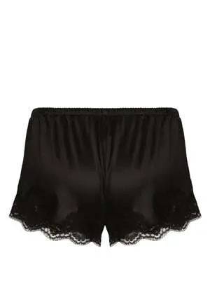 Dolce & Gabbana Lace-detailing Satin-finish Briefs