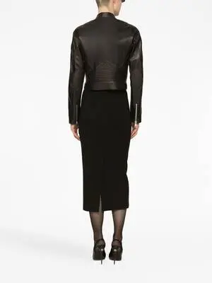 Dolce & Gabbana Long-sleeve Leather Biker Jacket