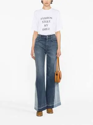 Stella McCartney Double Tone Wide-leg Jeans