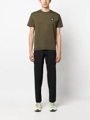 Stone Island Compass-patch Cotton T-shirt
