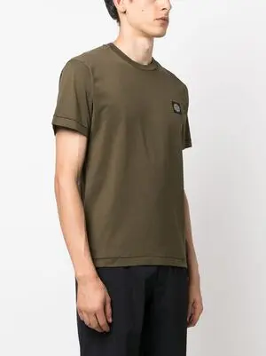 Stone Island Compass-patch Cotton T-shirt