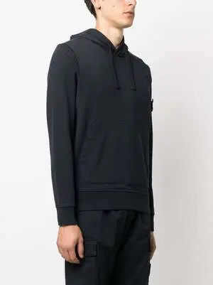 Stone Island Compass-patch Cotton Hoodie