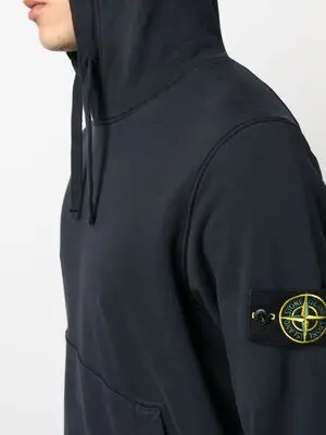 Stone Island Compass-patch Cotton Hoodie