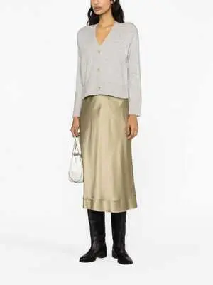 Vince Wool-cashmere Blend Cardigan - Grey