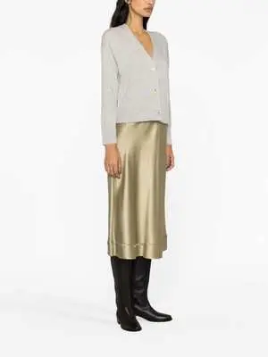 Vince Wool-cashmere Blend Cardigan - Grey