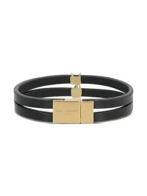 Saint Laurent Cassandre Double-strap Bracelet