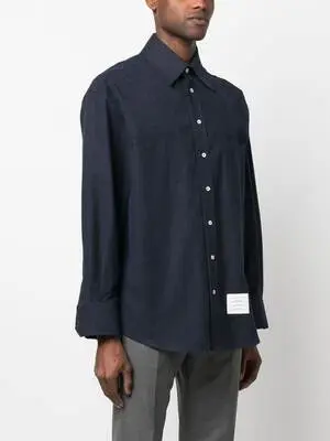 Thom Browne Logo-patch Detail Shirt