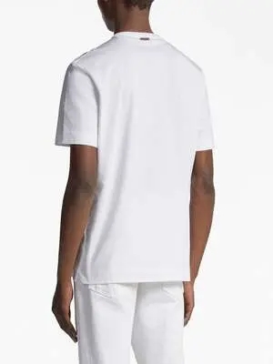 Zegna Logo-embroidered Cotton T-shirt - White