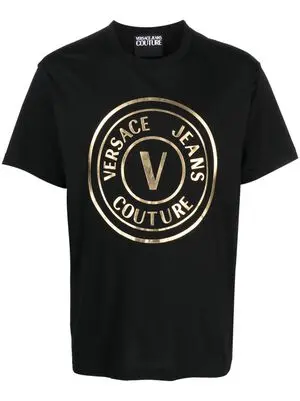 Versace Logo-print Cotton T-shirt - Black