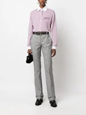 Moschino Checked Straight-leg Trousers