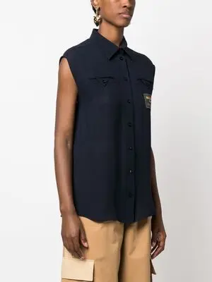Moschino Sleeveless Silk Shirt