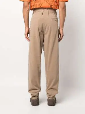 Moschino Pleat-detail Cotton Straight Trousers