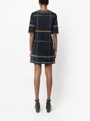 Moschino Contrast-stitch Graphic Shift Dress