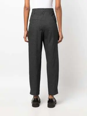 Brunello Cucinelli Monili-embellished Tapered Trousers - Grey