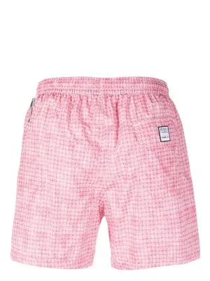 Fedeli Floral Print Swim Shorts - Pink