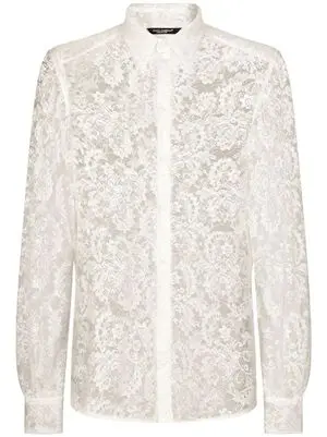 Dolce & Gabbana Sheer-coverage Lace Shirt