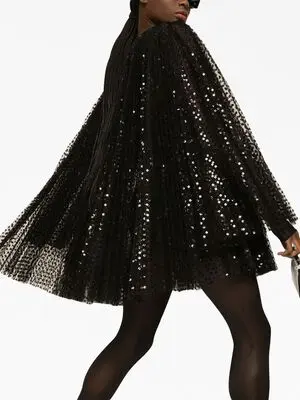 Dolce & Gabbana Sequin-embellished Flared Minidress
