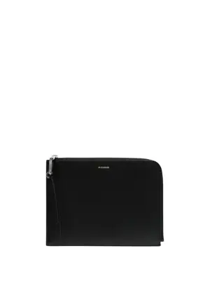 JIL SANDER Medium Logo-lettering Leather Cardholder - Black