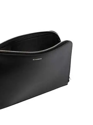 JIL SANDER Medium Logo-lettering Leather Cardholder - Black