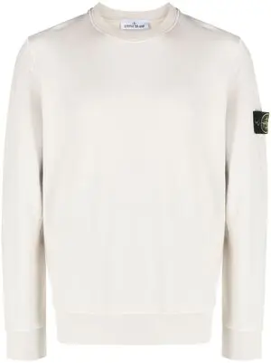 Stone Island Compass-patch Crew-neck Sweatshirt