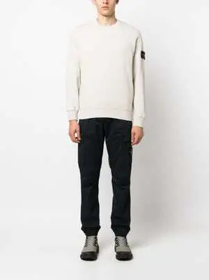 Stone Island Compass-patch Crew-neck Sweatshirt