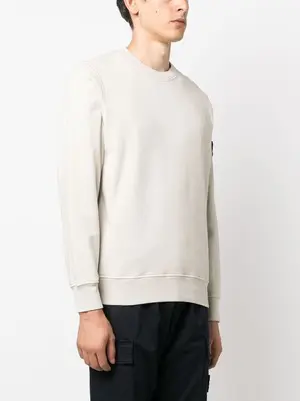 Stone Island Compass-patch Crew-neck Sweatshirt