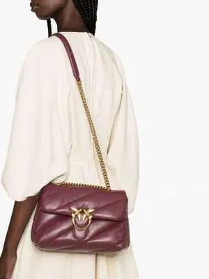 Pinko Love Puff Quilted Leather Shoulder Bag