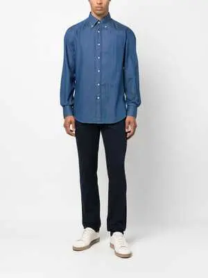 Brunello Cucinelli Denim Cotton Shirt